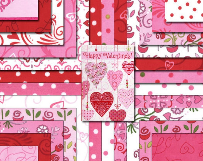 VALENTINE'S DAY Charm Pack Moda Always & Forever Pink Red - Etsy