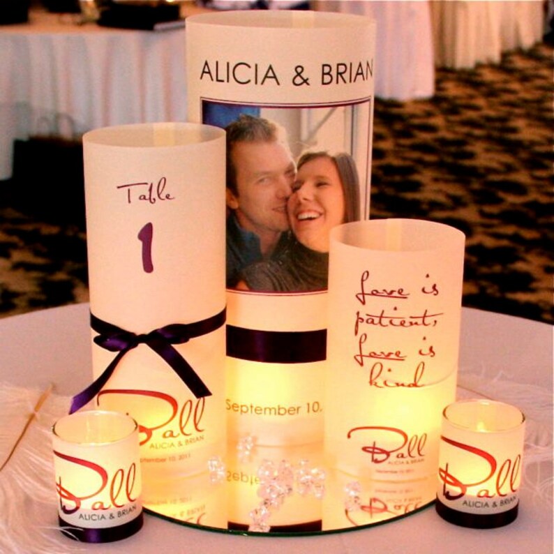 11 Tall Custom Table Number Luminaries for Centerpieces | Etsy