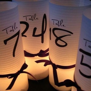 10 Luminary Table Numbers 8.5 Inch Tall starry Night for Centerpieces ...