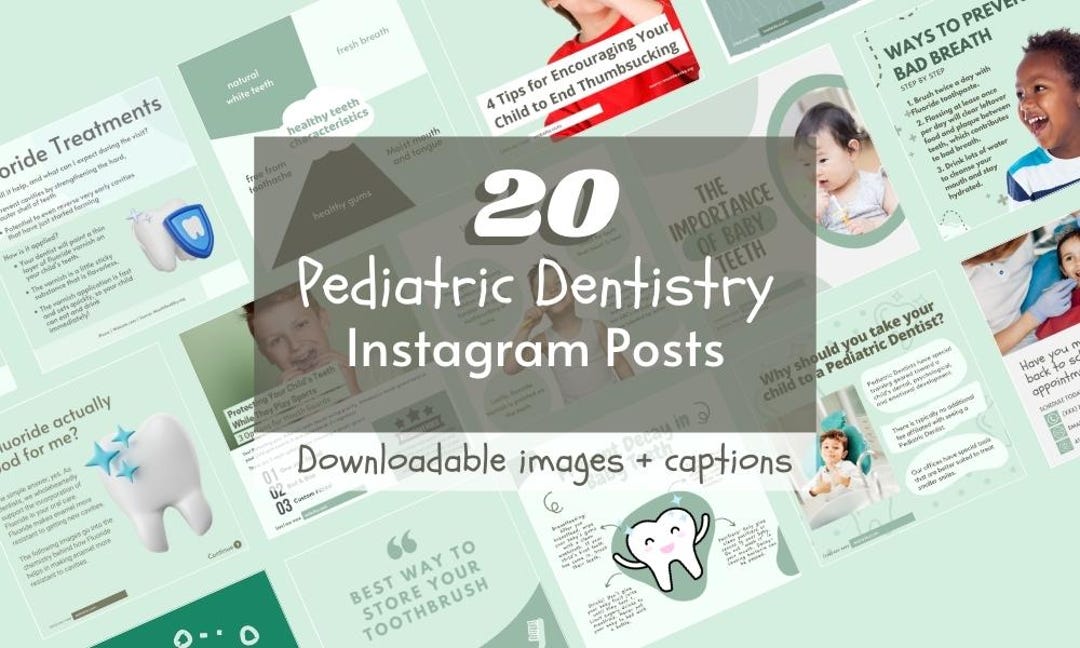 20 Pediatric Dentistry Instagram Templates, Dentist Posts, Editable ...