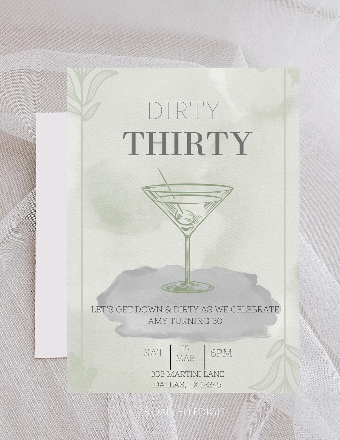 Dirty 30 Birthday Invitation Template | Editable 30th Birthday Party ...
