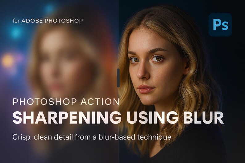 Photoshop Action - Sharpening Using Blur - Etsy