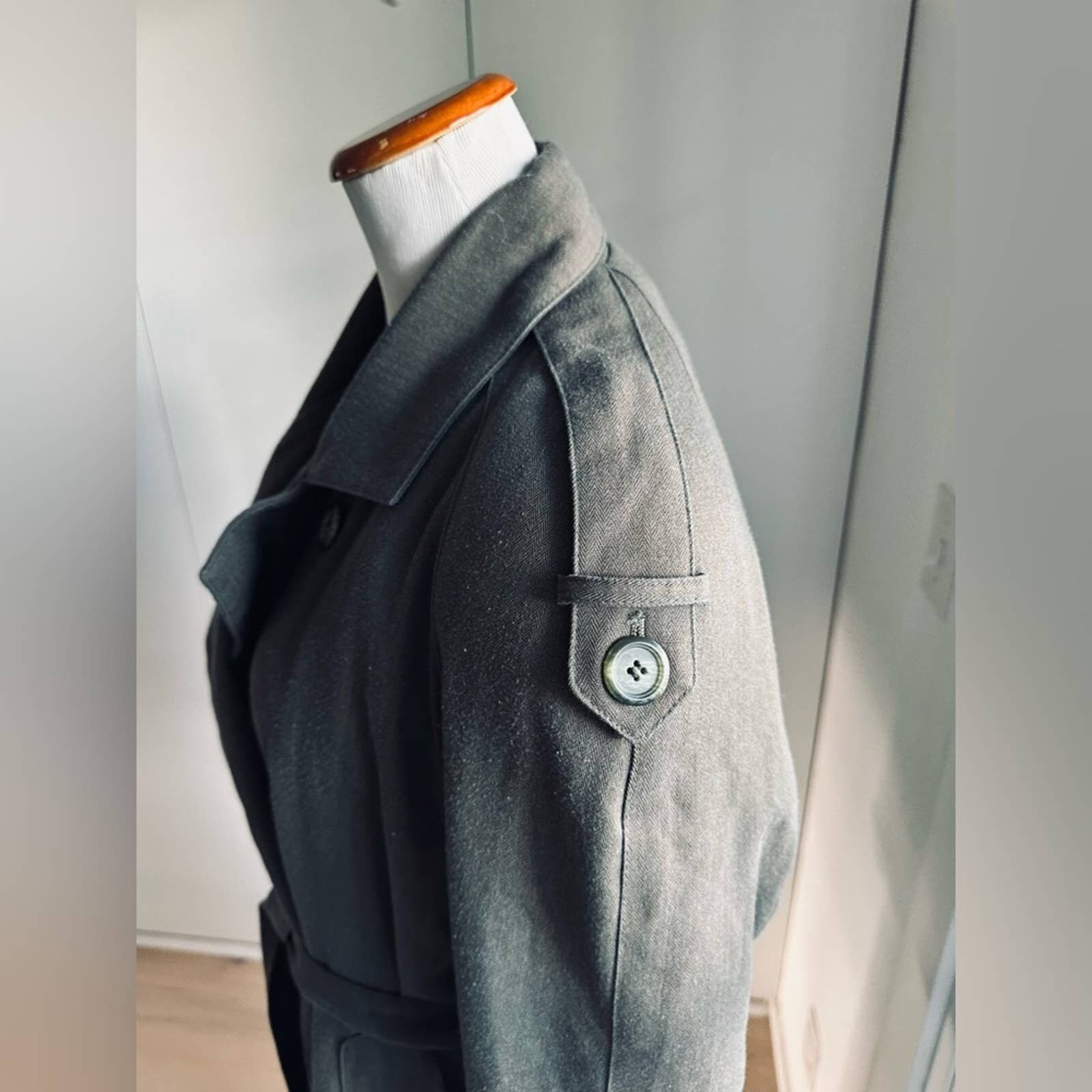 90s Trench Coat in Olive Green Midi Length Fall Utility Gopcore ...