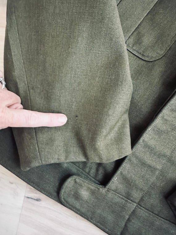 Vintage 1940s Wool Military Jacket WW2 Issued Size 36… - Gem