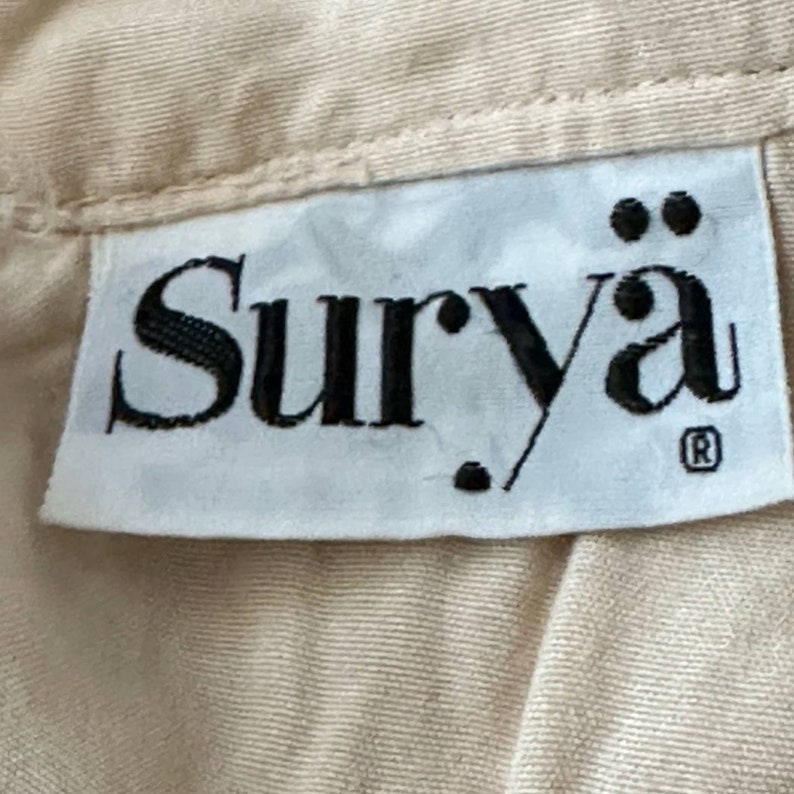 Vintage Surya Eyelet Crochet Look Cream Skirt Set India Made Minimalist ...