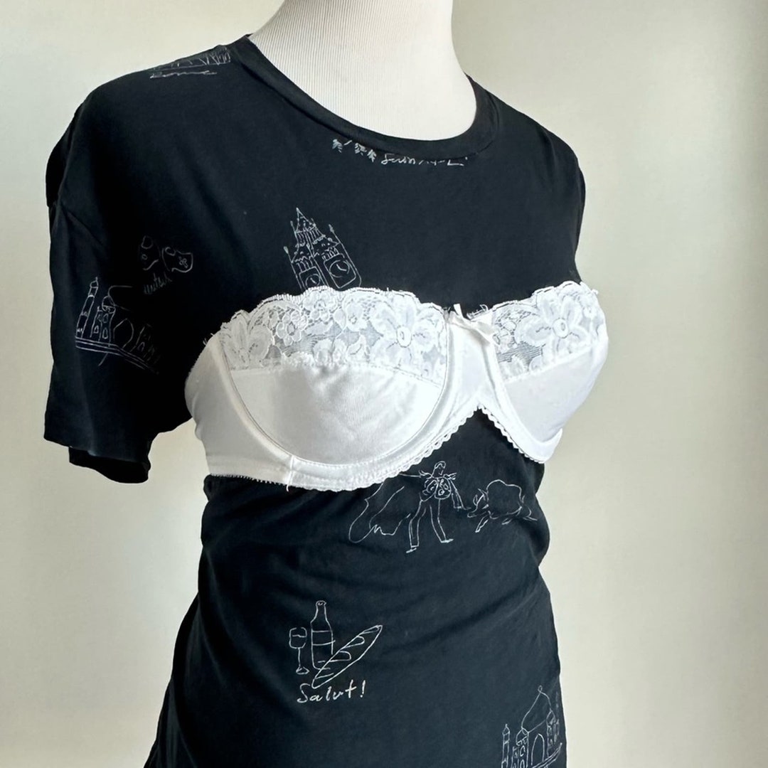 Vintage Playtex White Lace Strapless Bra Size 36a Bras Over Tops ...