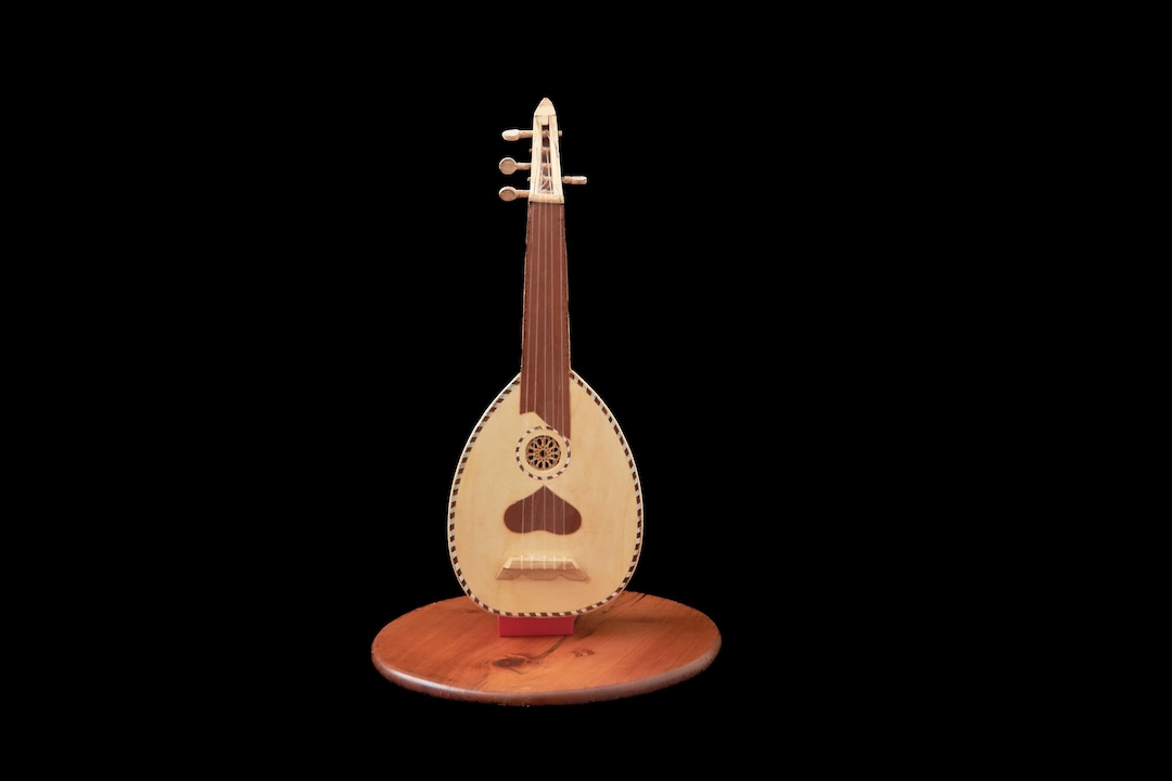Moroccan Small Lute Instrument - Traditional Oud - Handcrafted Wooden ...