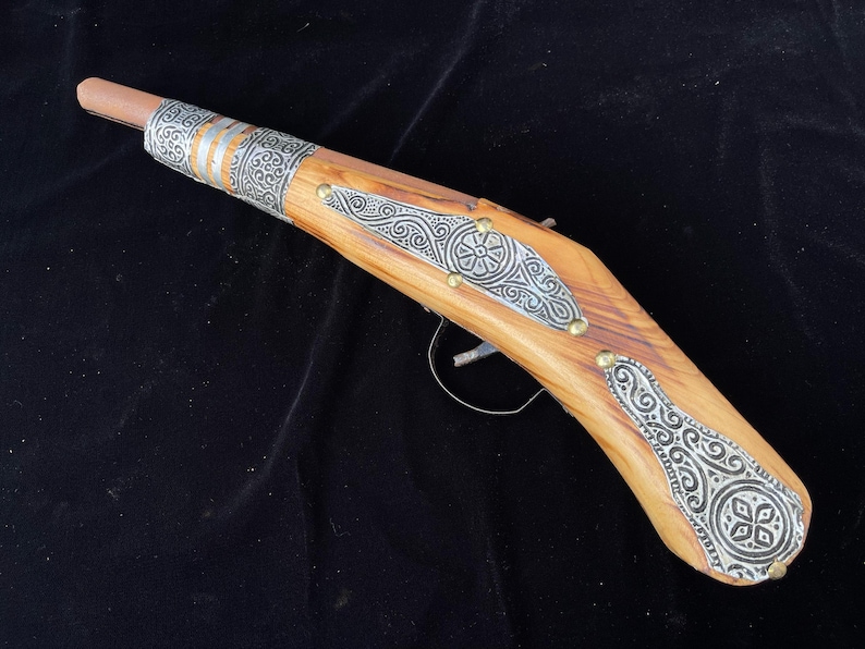 Vintage Moroccan Ottoman Flintlock Pistol – Intricately Handcrafted ...