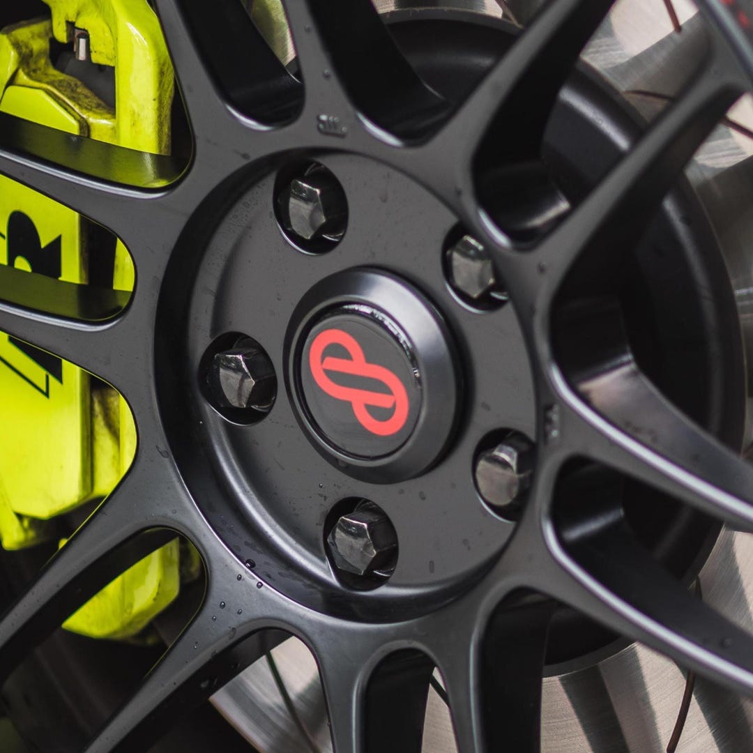 Enkei RPF1 BLACK Center Caps for 16" 17" 18" and 15x8 +28 Wheels Rims ...