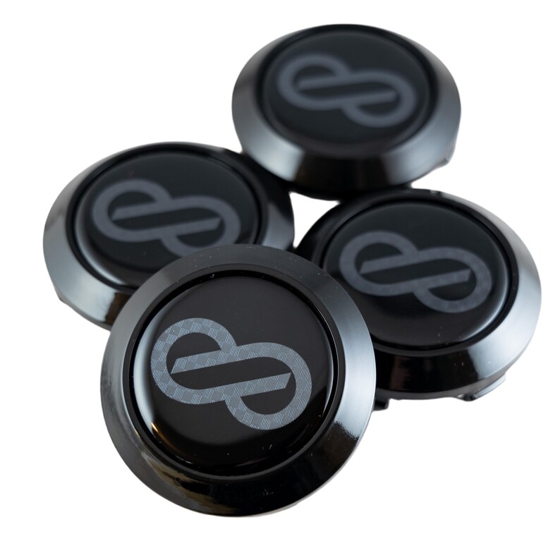 Enkei RPF1 BLACK Center Caps for 16" 17" 18" and 15x8 +28 Wheels Rims ...