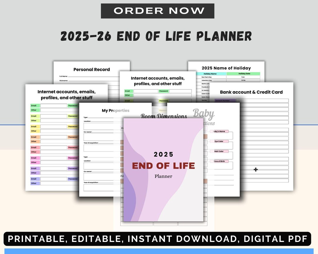 Rainbow 2025-2026 End-of-life Planner: Organize, Reflect, and Prepare ...