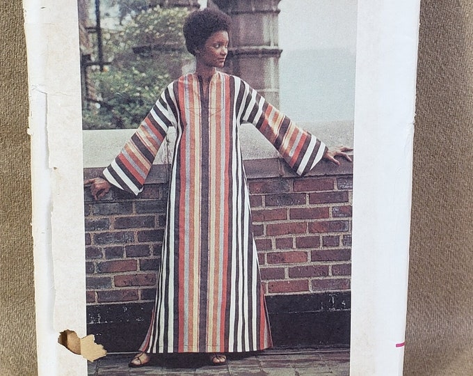 1960s 70s HIPPIE BOHO CAFTAN Pattern Butterick 3384 Sz L Bust 38-40 - Etsy