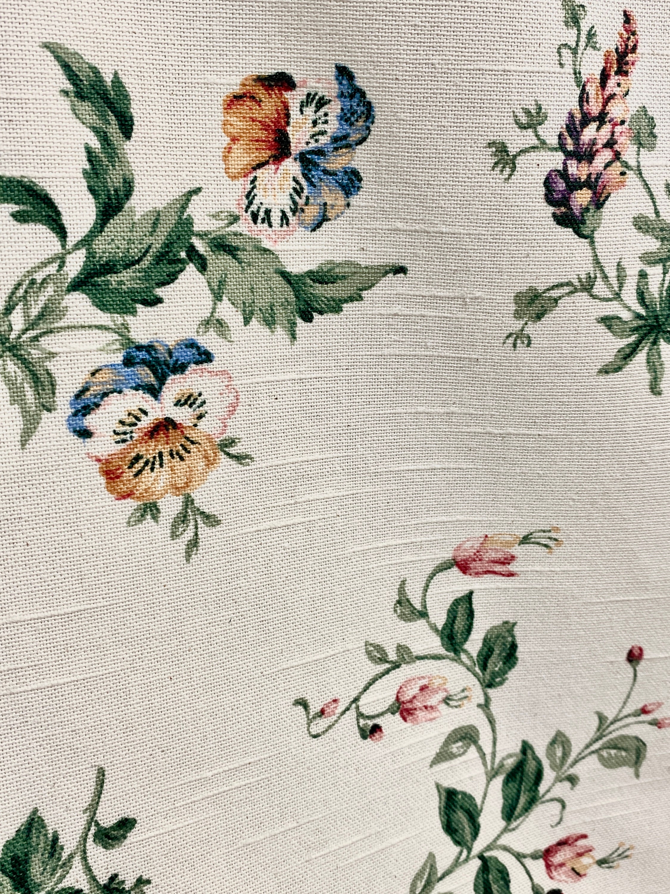 Spring Floral Linen Blend Waverly Home Décor Fabric 12 Colors Roses ...