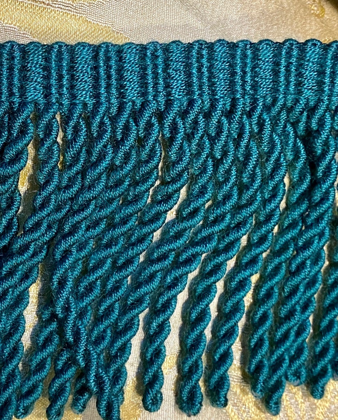 Vintage Forest Green Silk Bullion Upholstery Drapery Fringe 4 Inch Trim ...