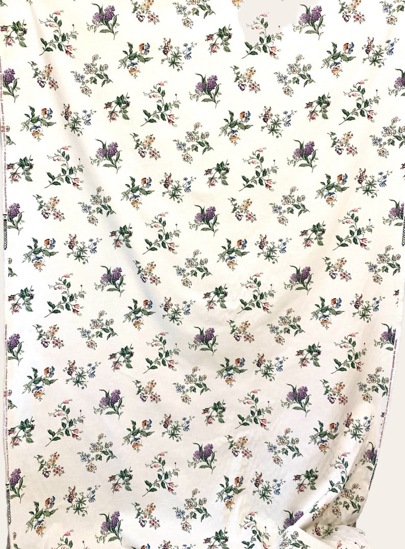 Spring Floral Linen Blend Waverly Home Décor Fabric 12 Colors Roses ...