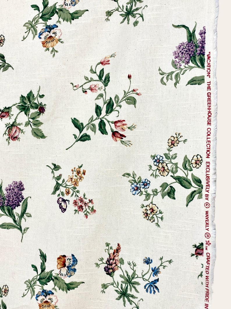 Spring Floral Linen Blend Waverly Home Décor Fabric 12 Colors Roses ...
