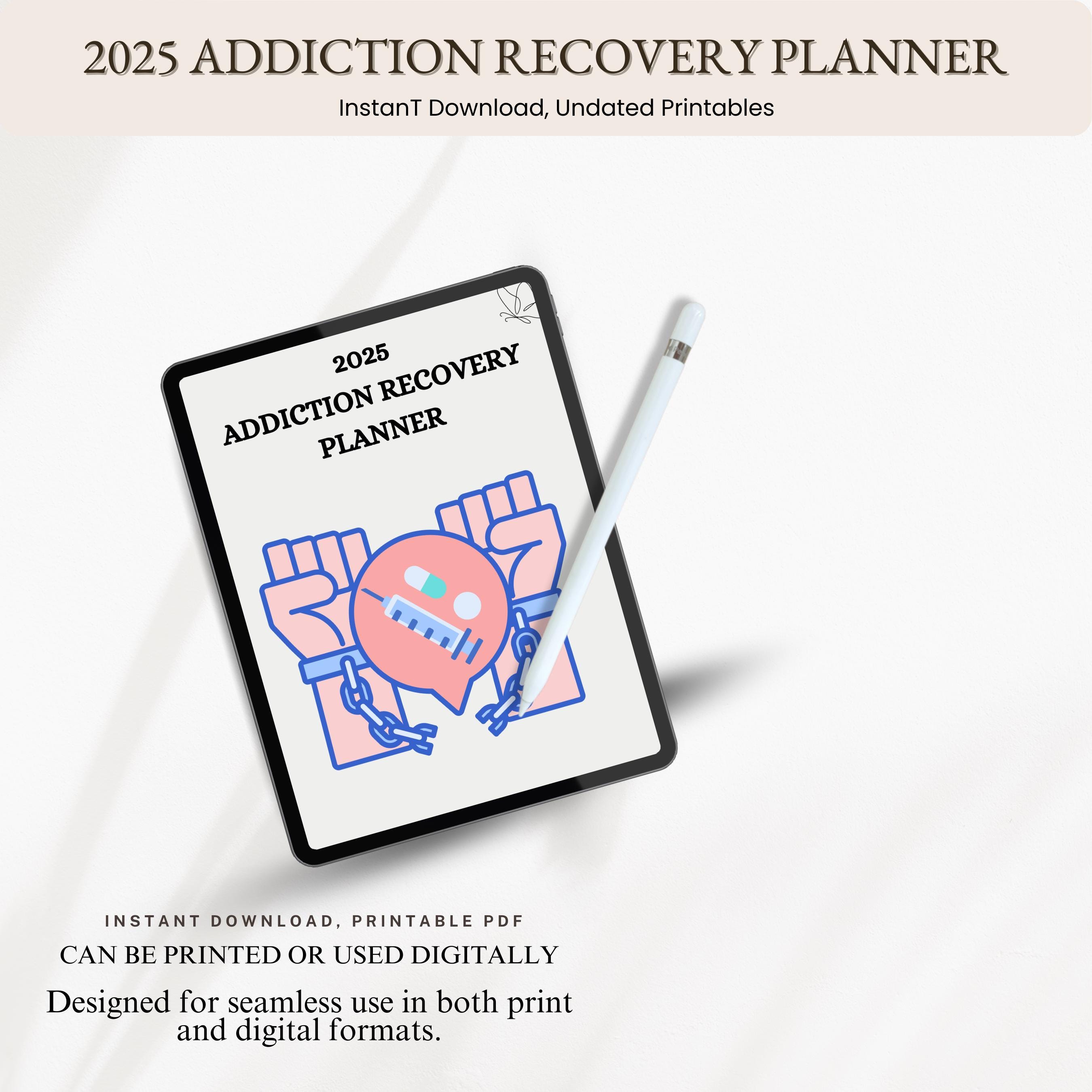 2025 Addiction Recovery Planner: Sobriety Journal & Tracker (digital ...