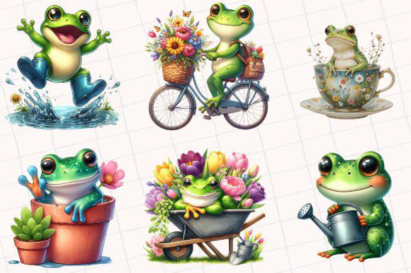 Spring Frog Sublimation Clipart | Cute PNG Bundle for T-shirts, Mugs ...