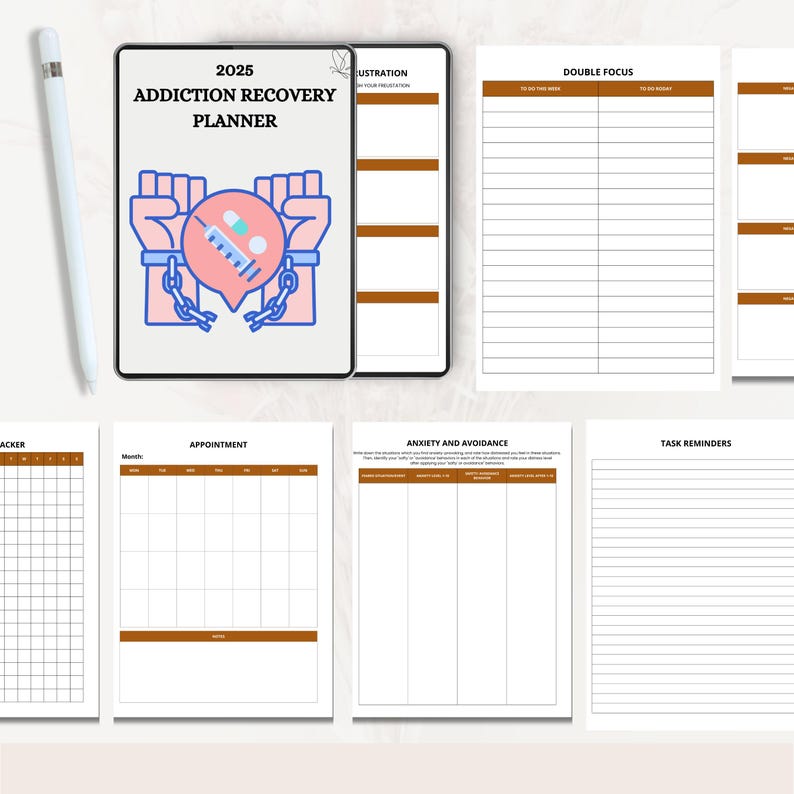 2025 Addiction Recovery Planner: Sobriety Journal & Tracker (digital ...