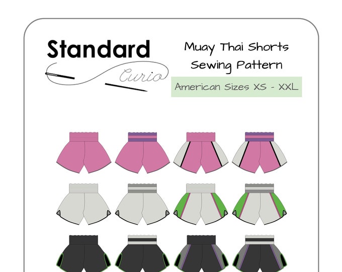 PDF Muay Thai Short Sewing Pattern - Adult XS - XXL - Etsy