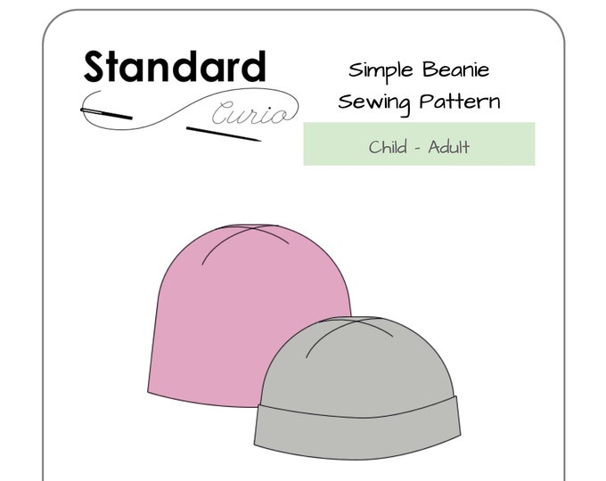 PDF Simple Beanie Sewing Pattern - 7 Sizes - Child - Adult - Etsy