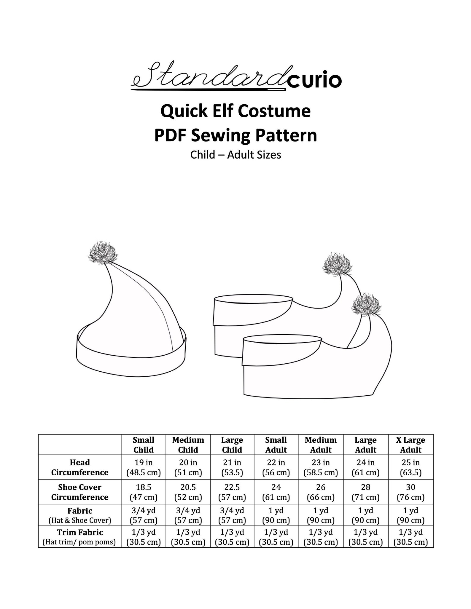 PDF Quick Elf Costume Sewing Pattern Child Adult - Etsy