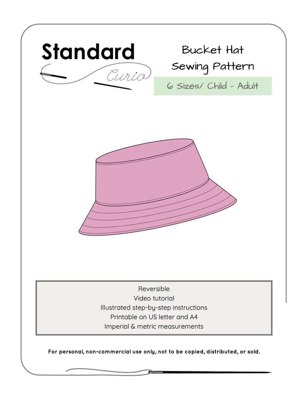 PDF Bucket Hat Sewing Pattern - Child - Adult - Etsy