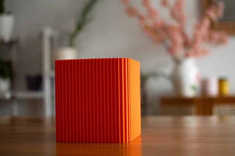 Modern Ribbed Tissue Box Cover – Minimalist 3D Printed Square Tissue ...