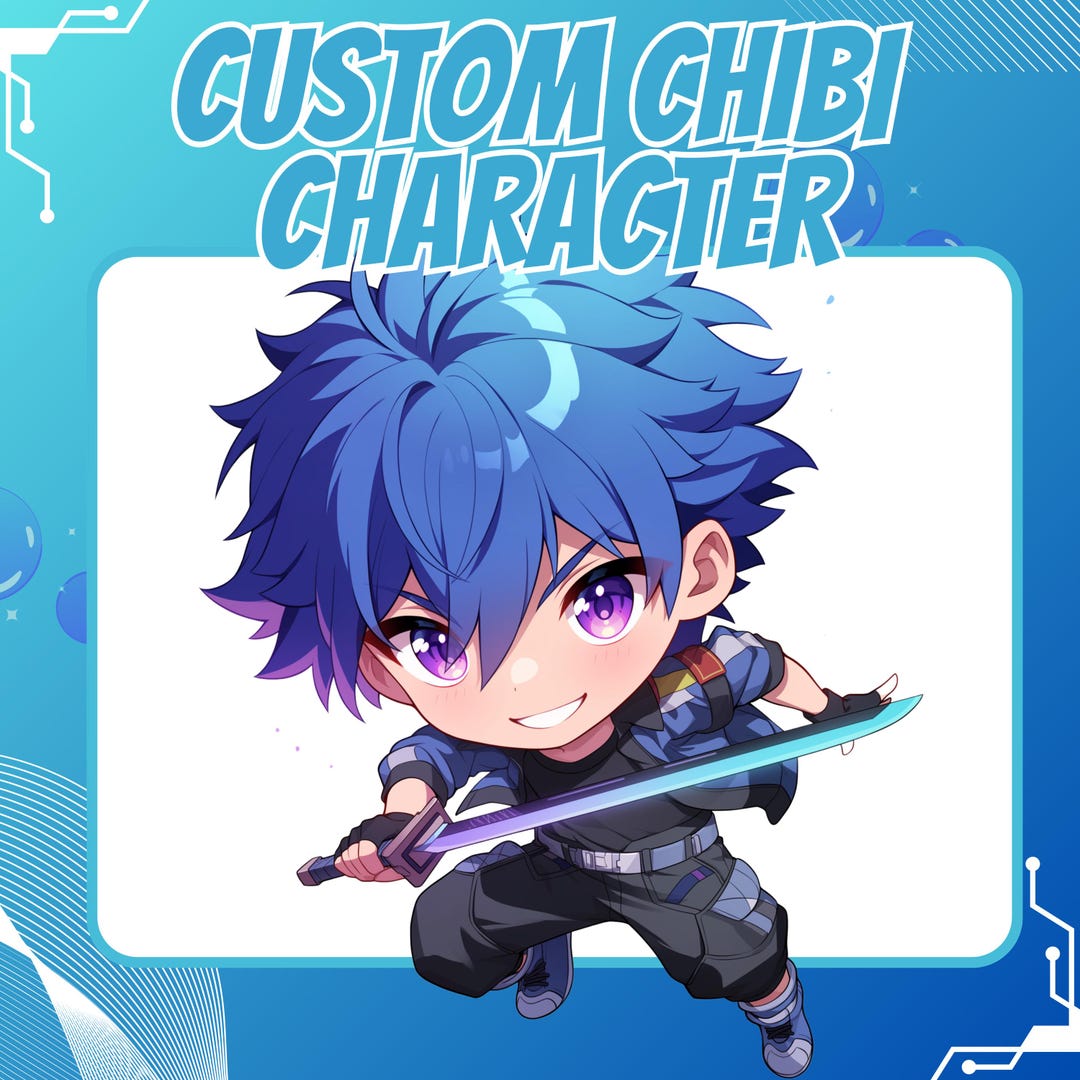 Custom Chibi Character - Cute Couple Chibi Art, Kawaii Fanart ...