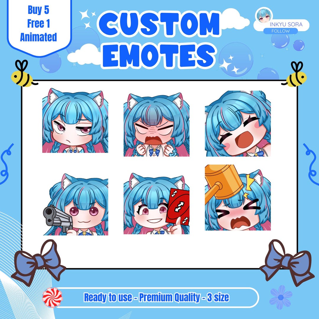 Custom Twitch Emote | Custom Youtube Emoji | Emote YCH | Custom Emote ...