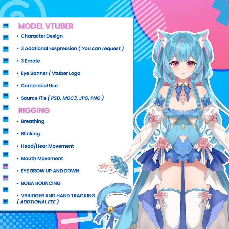 Custom Vtuber Model Live2d Commission | Vtuber Model | Vtuber ...