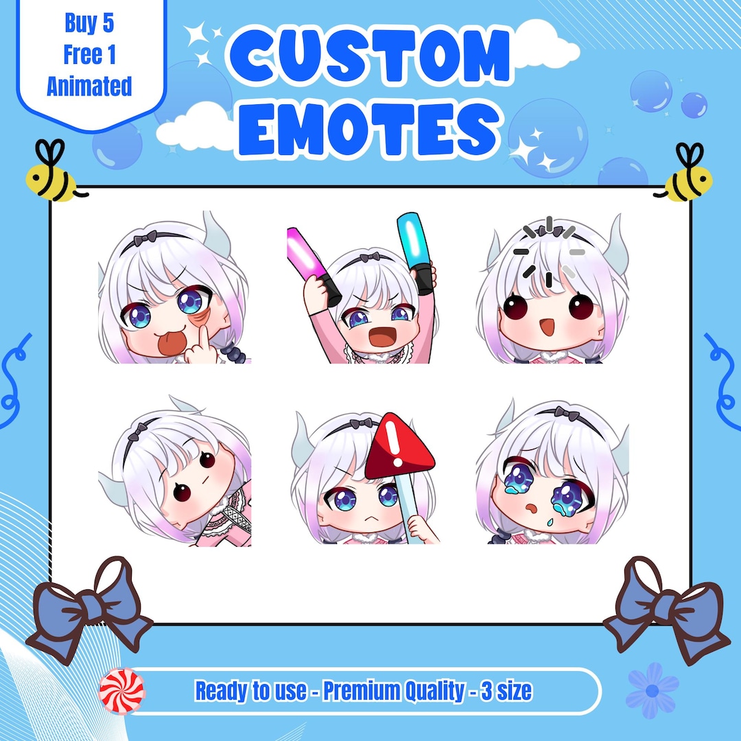 Custom Animated Emotes | Twitch Emotes | Cute & Anime Style | Sub ...
