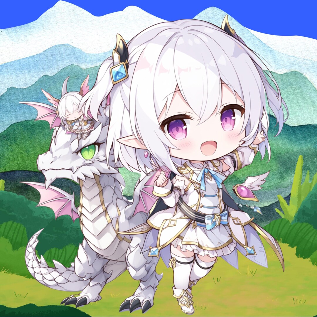 Cute Chibi Art Print, Kawaii Chibi Illustration, Anime Character, Chibi ...