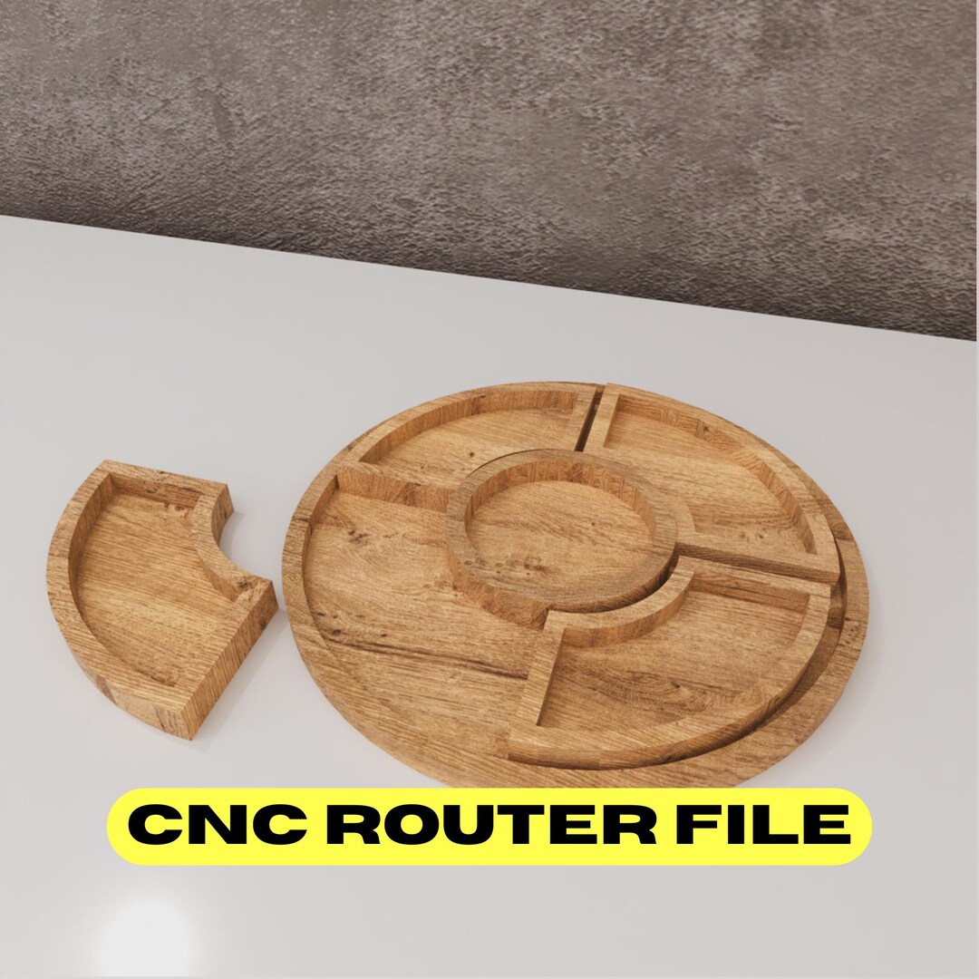 5 Compartment Serving Plate, CNC Router Wood Files, CNC Router Files ...