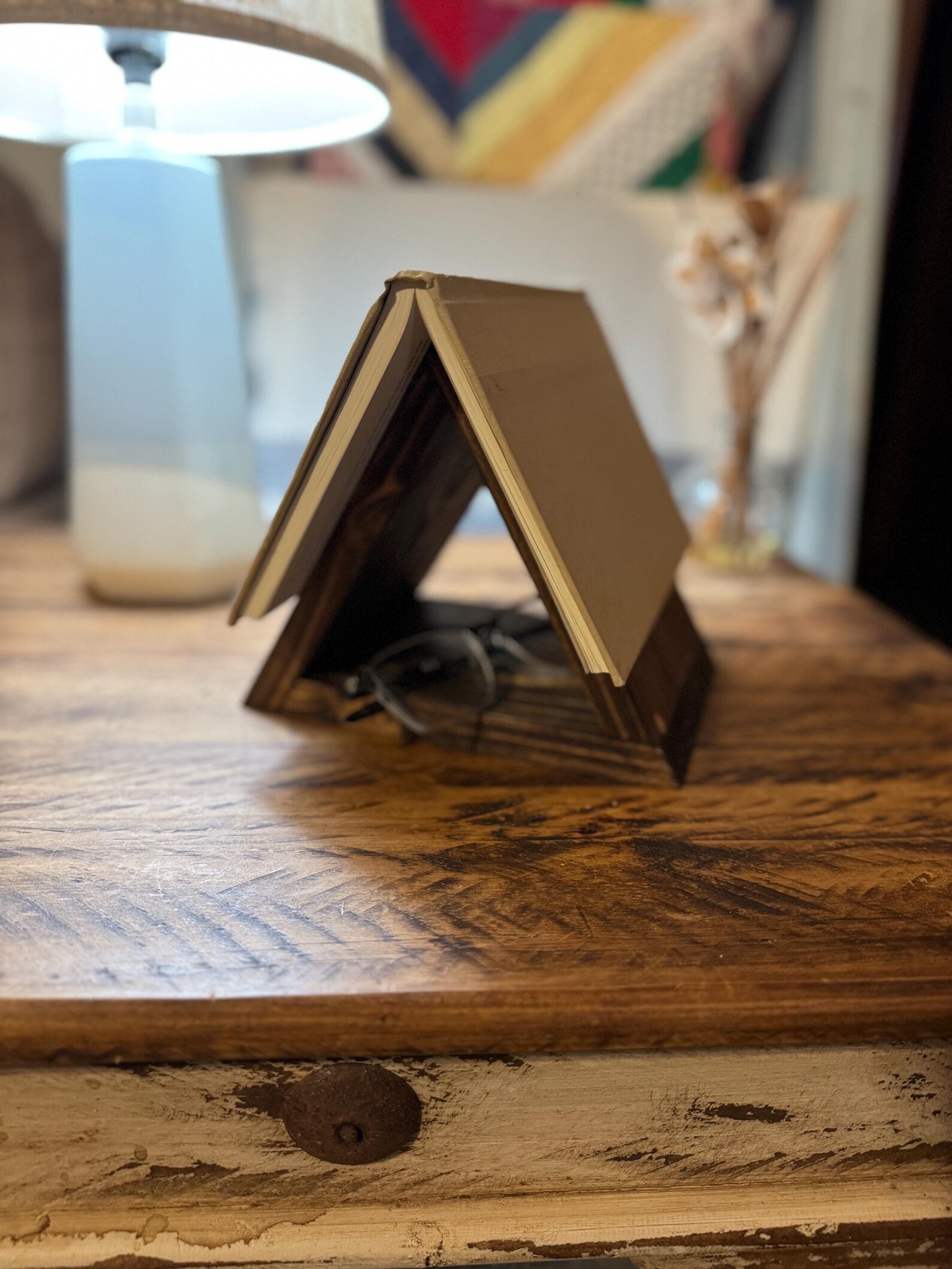 Wooden Book Rest – Handmade Book Holder - Etsy