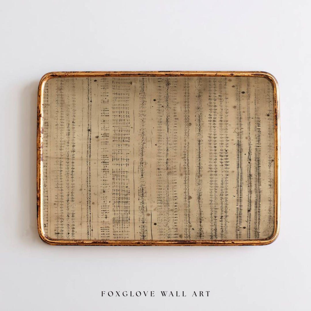 Vintage Neutral Textile Fabric Print | Antique Pattern Wall Art | Beige ...