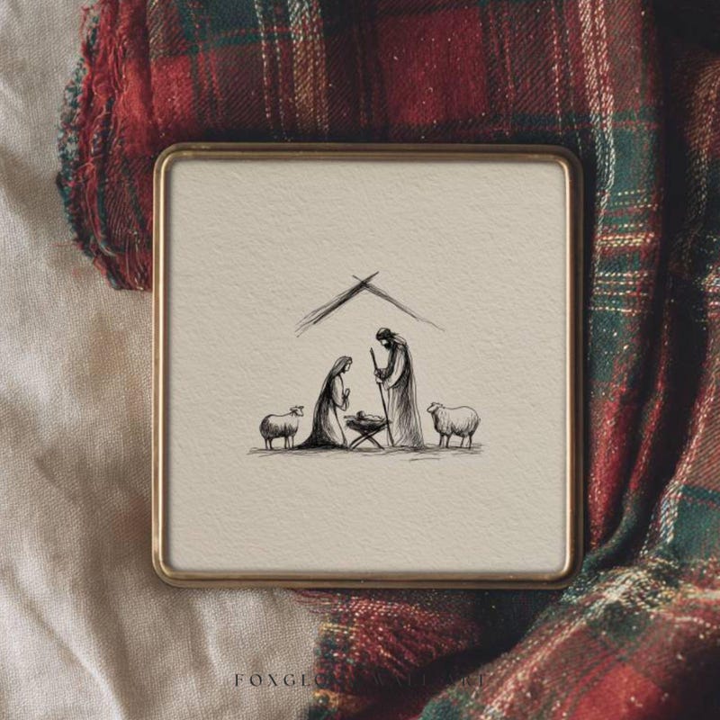 Nativity Line Art - Etsy