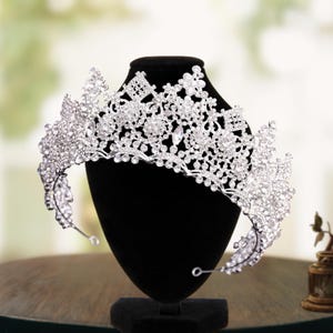 Luxury Queen Wedding Crown | Silver/gold Elegant Big Tiaras | Pageant ...