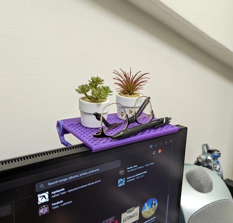 Monitor Shelf | 3D Printed Adaptable Customizable TV Storage Stand for ...