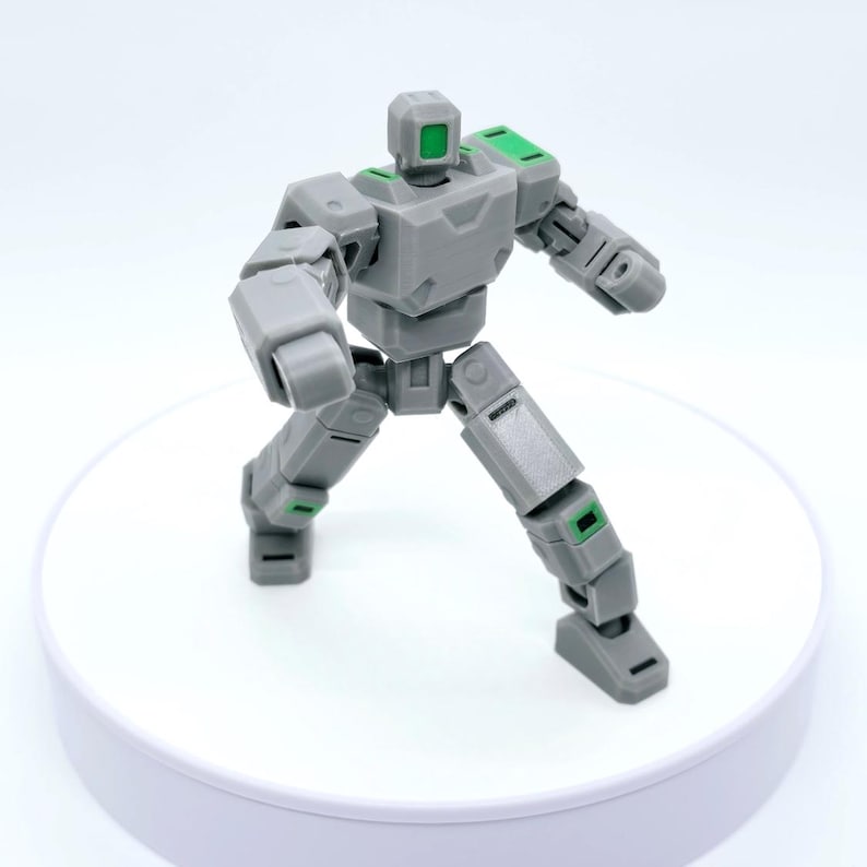 Warrior | Robot Mech Action Figure | 3D Printed Humanoid Articulated ...