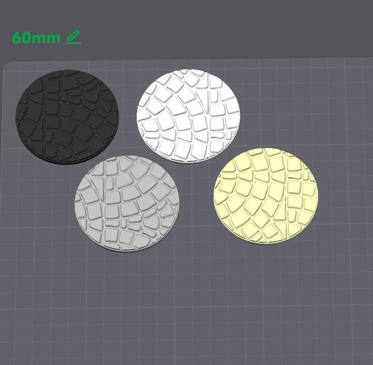 Cobblestone Bases for Dnd Warhammer Pathfinder | 3D Printed Tabletop ...