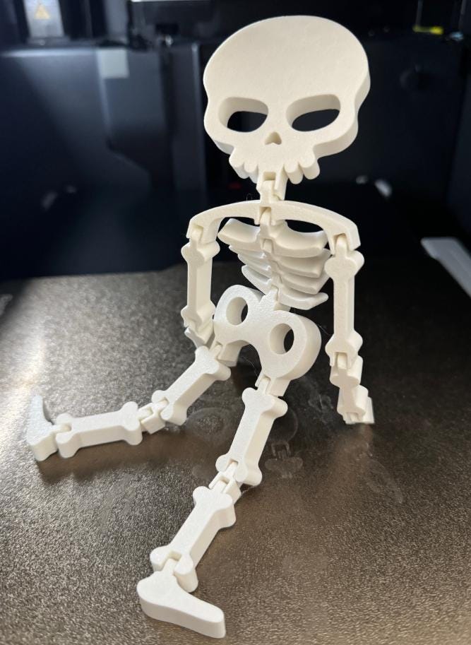 Flexible Skeleton Toy | 3D Printed Spooky Halloween Decoration for Home ...