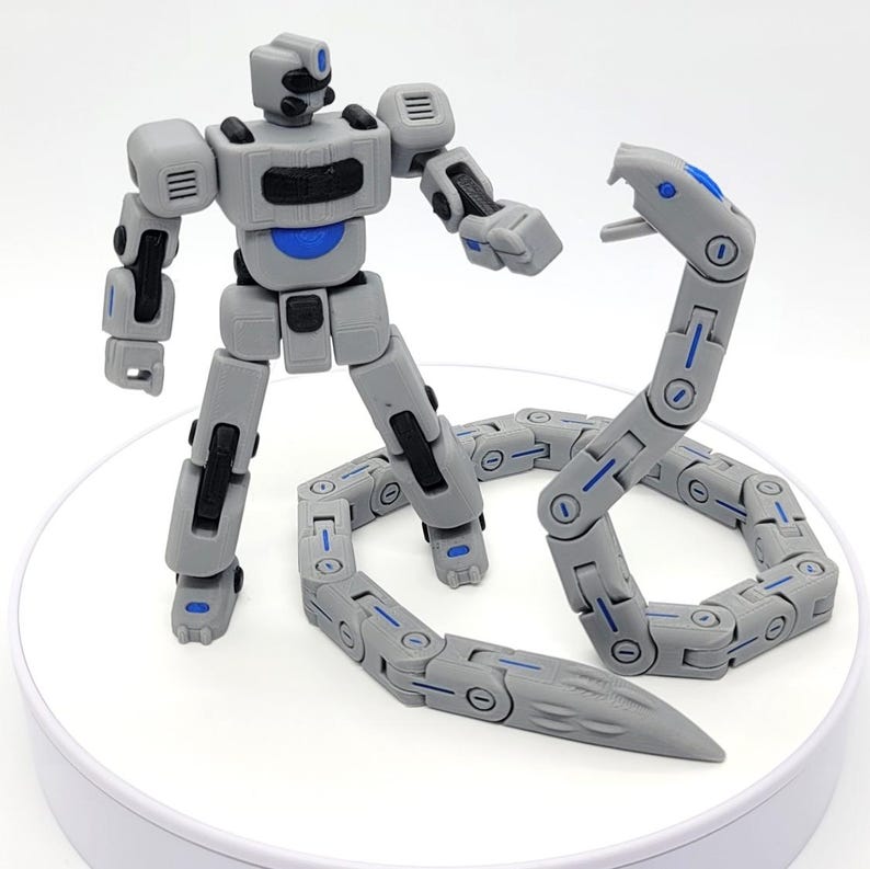 Colbalt Viper | Robot Mech Action Figure | 3D Printed Articulated ...
