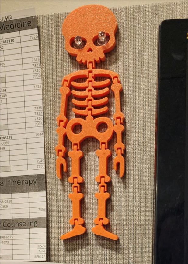 Flexible Skeleton Toy | 3D Printed Spooky Halloween Decoration for Home ...