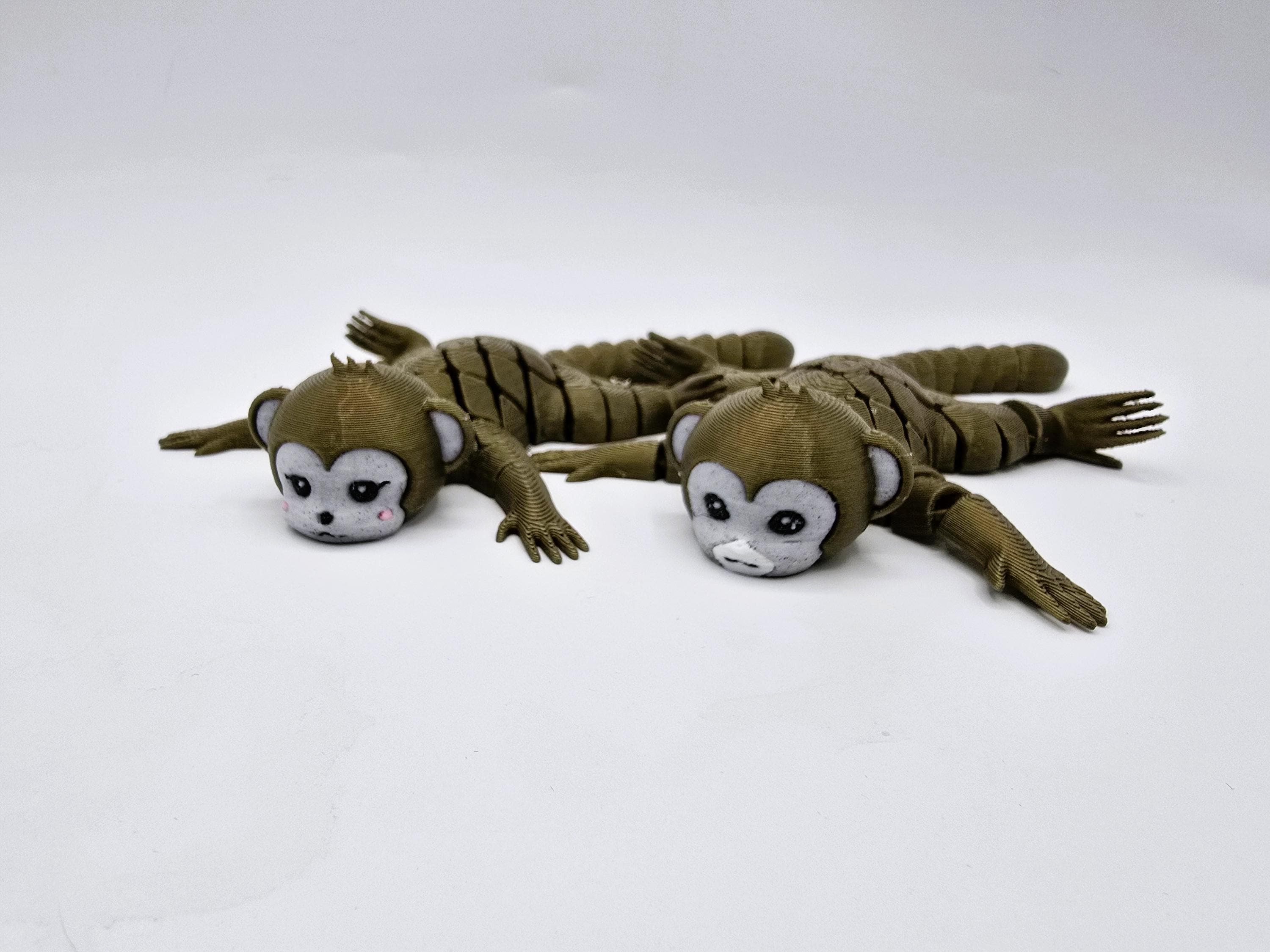 Monkey Flexi | 3D Printed Realistic Animal | Flexible Articulated Desk ...