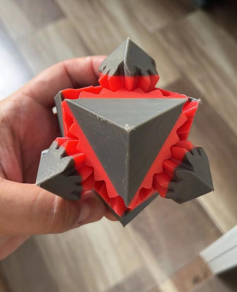 Gear Cube Fidget | 3D Printed Mechanical Stress Relief Desk Toy for ...