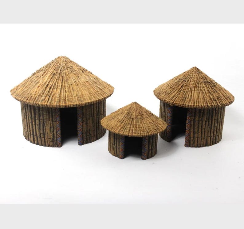 Tribal Huts for Dnd | 3D Printed Ancestral Terrain for Dungeons and ...