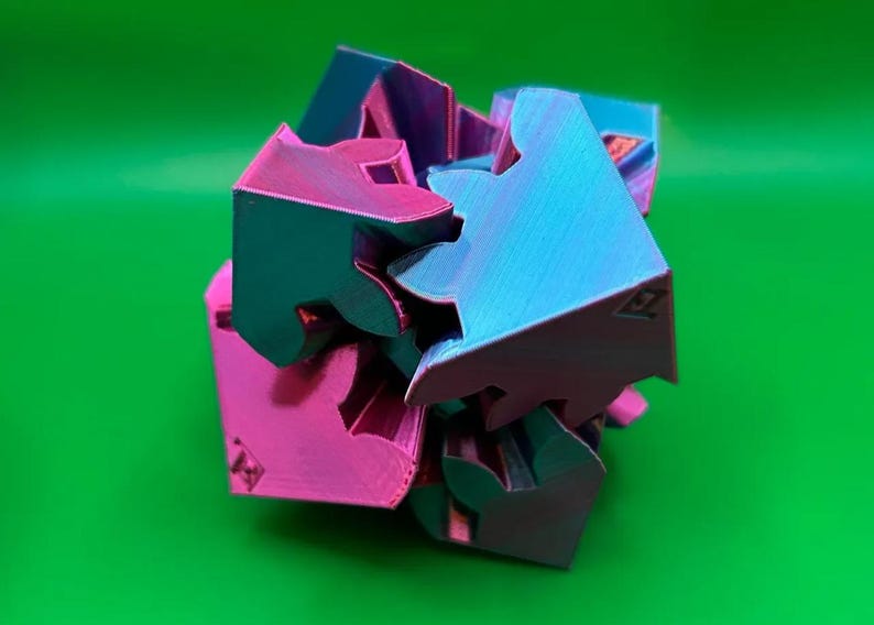 Gear Cube Fidget | 3D Printed Mechanical Stress Relief Desk Toy for ...