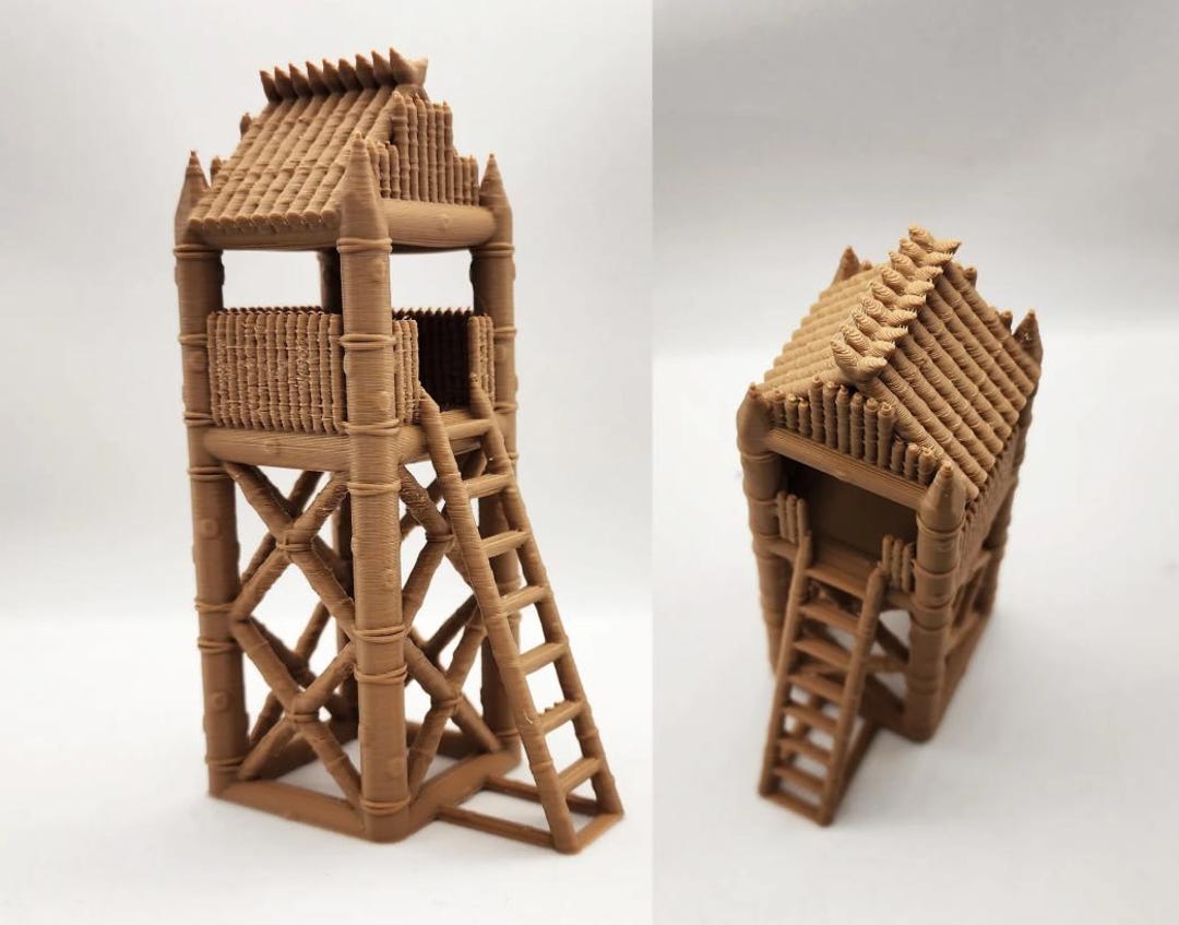 Medieval Palisade Lookout Tower | Terrain for Dnd Pathfinder Tabletop ...