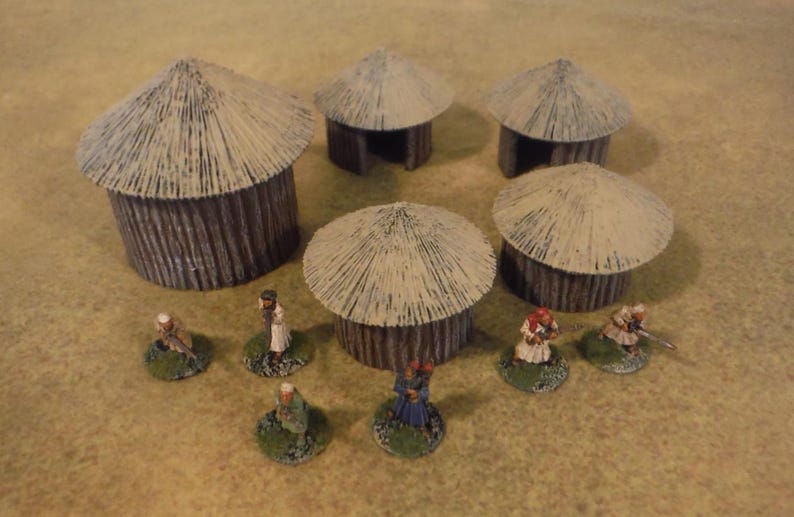 Tribal Huts for Dnd | 3D Printed Ancestral Terrain for Dungeons and ...